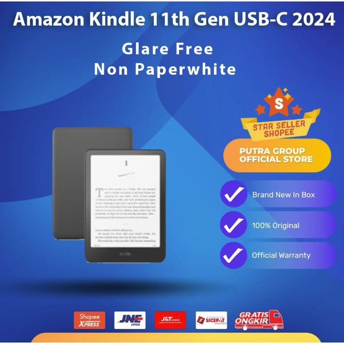 Jual Amazon New Kindle 2024 11th Gen 6" 16GB Glare Free USB-C Lightest ...