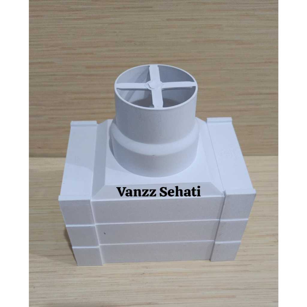 Jual Corong Talang Air Petak Putih Asvira / Corong Kotak PVC 4 Inc ...