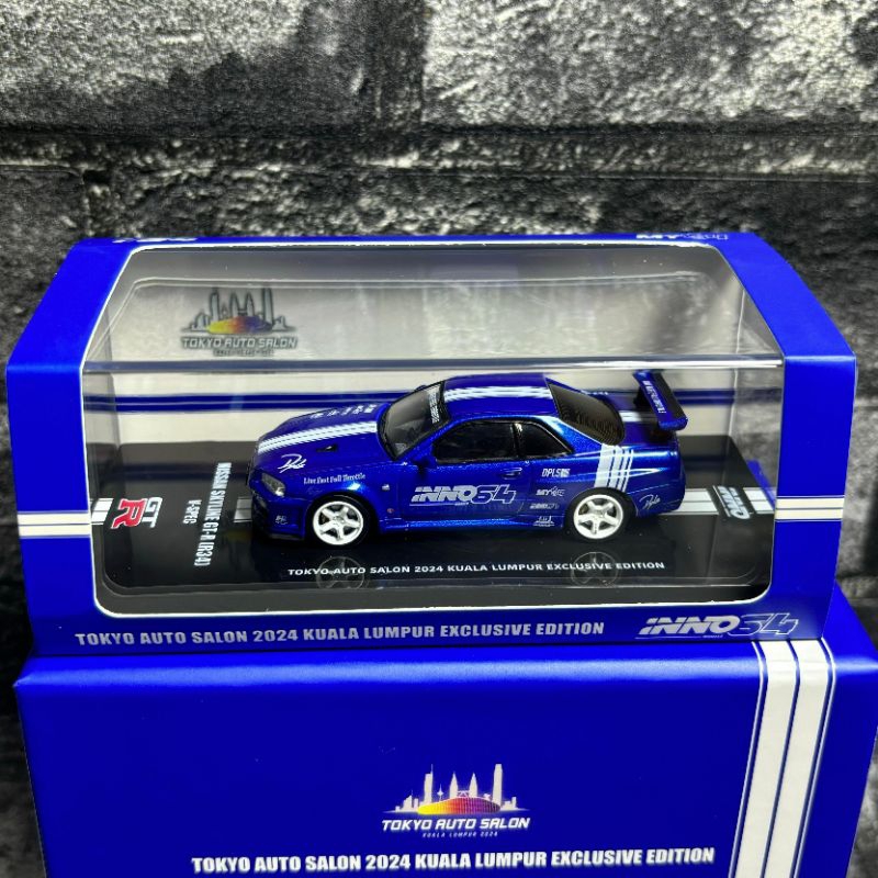 Jual Inno64 Nissan Skyline GT-R R34 V Spec Biru Tokyo Auto Salon 2024 ...