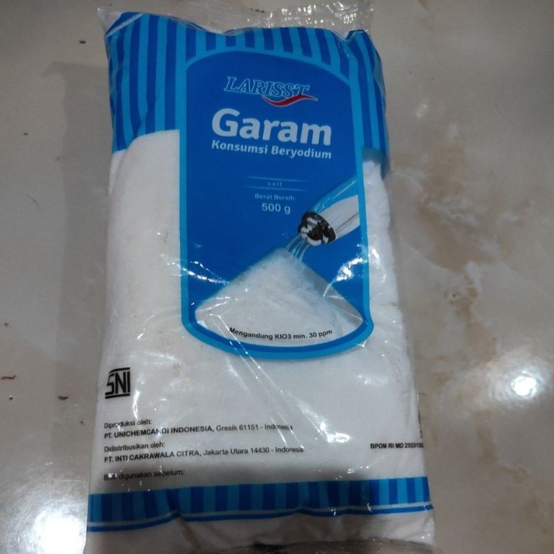 Jual Larisst garam dapur 500 gram garam dapur beryodium | Shopee Indonesia