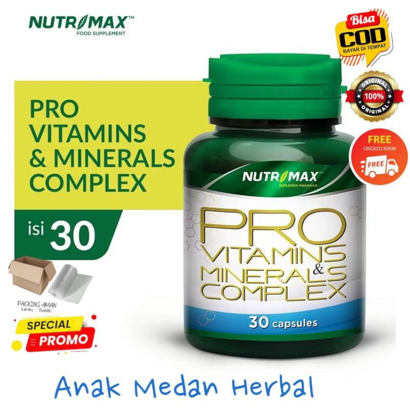 Jual Nutrimax Pro Vitamins dan Minerals Complex Tablet Multivitamin ...