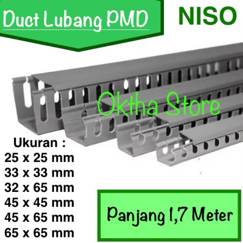 Jual Kabel Wiring Duct PMD Lubang Protektor Panjang 1,7 M NISO | Shopee ...