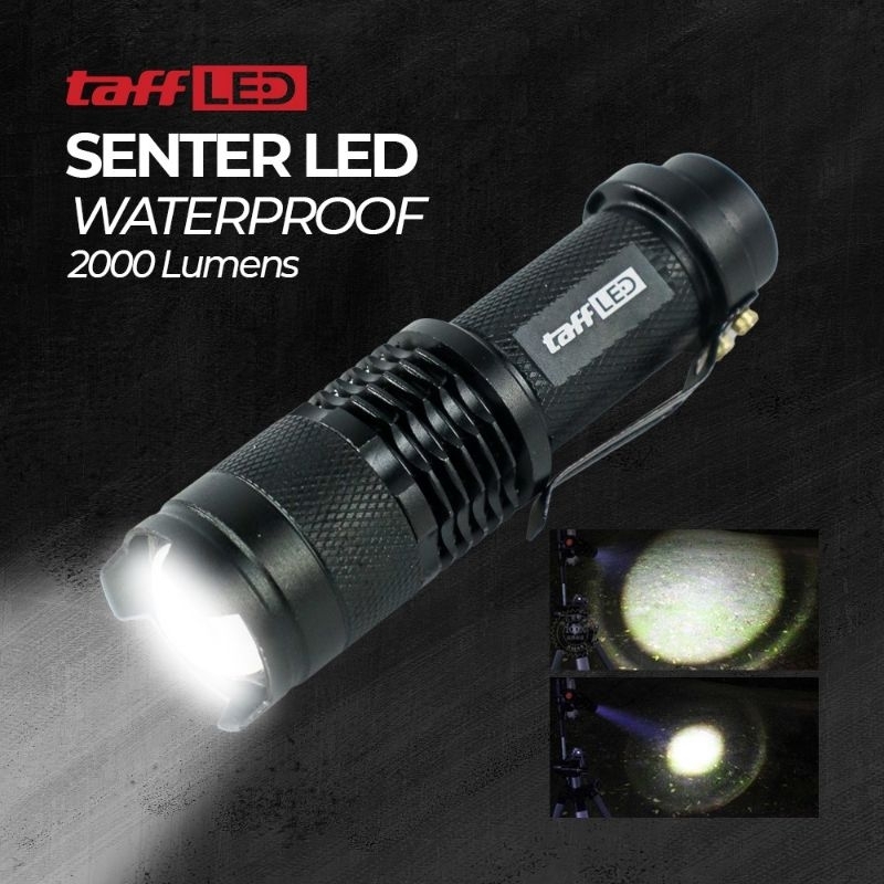 Jual Senter LED TAFF Original Pocketman Senter Zoom 2000 Lumens ...