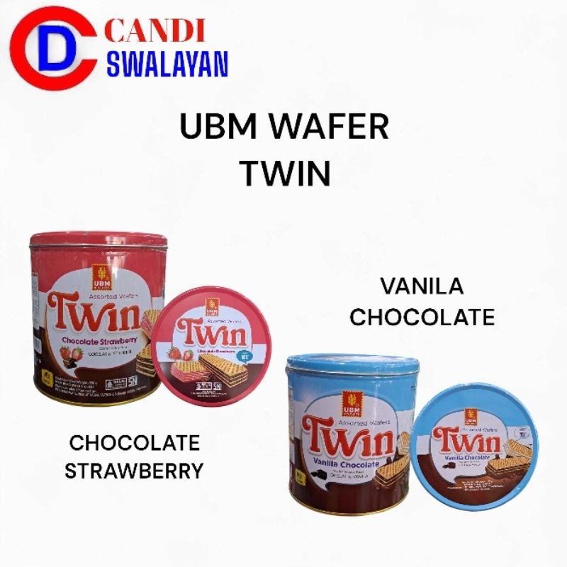 Jual Wafer UBM Twin 2Rasa 250gr Vanila Chocolate | Strawberry Chocolate ...