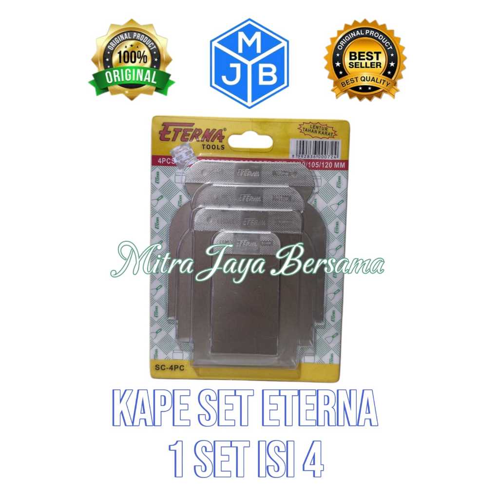 Jual Kape Set Eterna 4 Pcs | Kapi Set | Scraper Set Stainless Steel ...