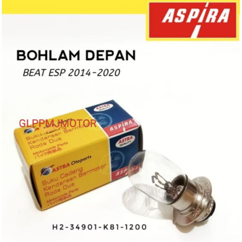 Jual ASPIRA Bohlam Lampu Depan Motor H2-34901-K81-1200 Beat Series ...