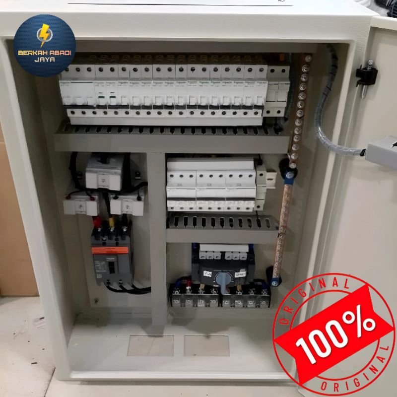 Jual panel pln genset cos manual 3phase 63a + mdp distribusi digital ...