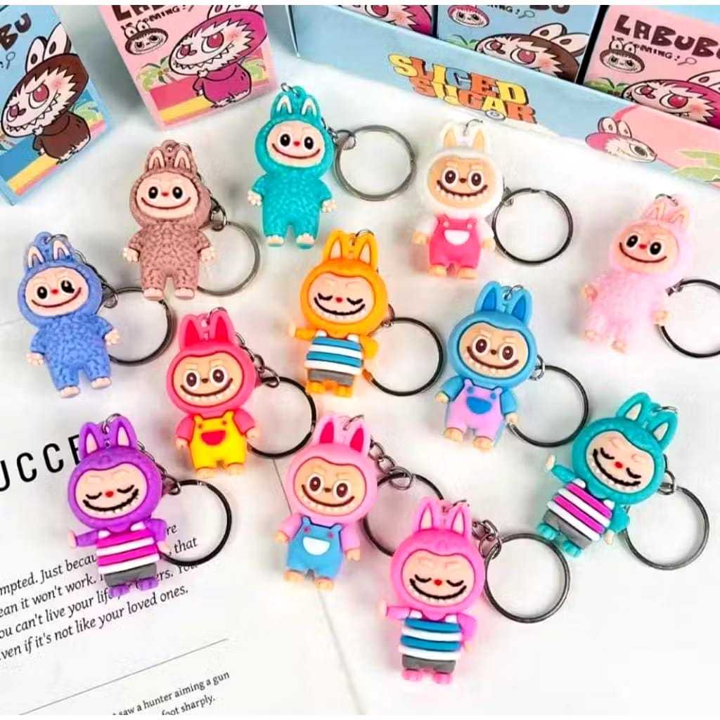 Jual V2_GANTUNGAN KUNCI KARET LABUBU Keychain Gantungan Tas Handphone ...