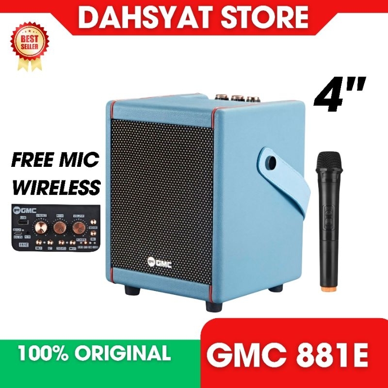 Jual Speaker Bluetooth Portable GMC 881E Ukuran Mini 4 inci Fitur ...