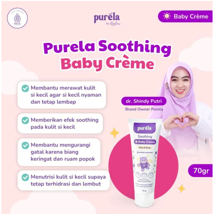 Jual PURELA Soothing Baby Creme 70 gr - Krim untuk Membantu Mengurangi ...