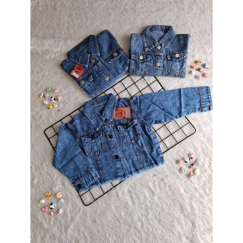 Jual JACKET JEANS CROP LABUBU 4-9TAHUN NK350 NS352 JACKET ANAK JEANS ...