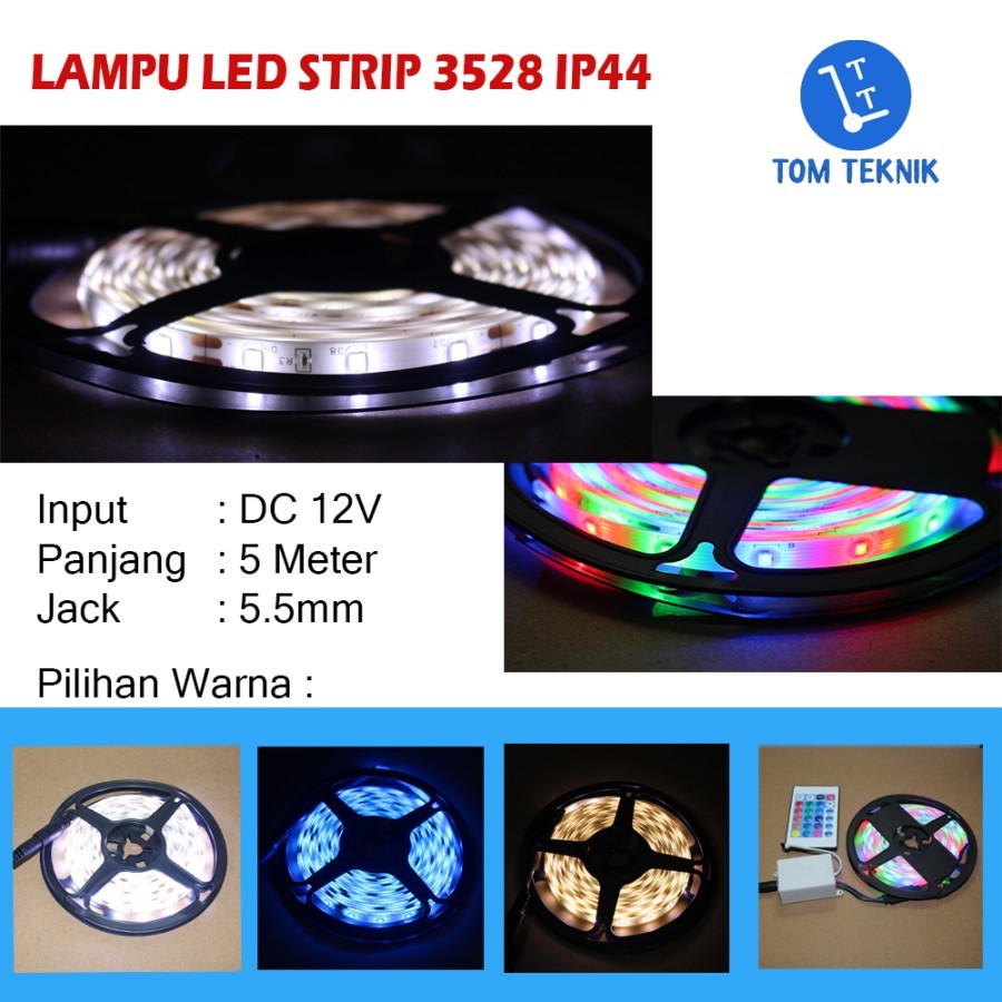 Jual Lampu LED Strip IP44 3528 DC 12V 5 Meter Waterproof Lampu Plafon ...