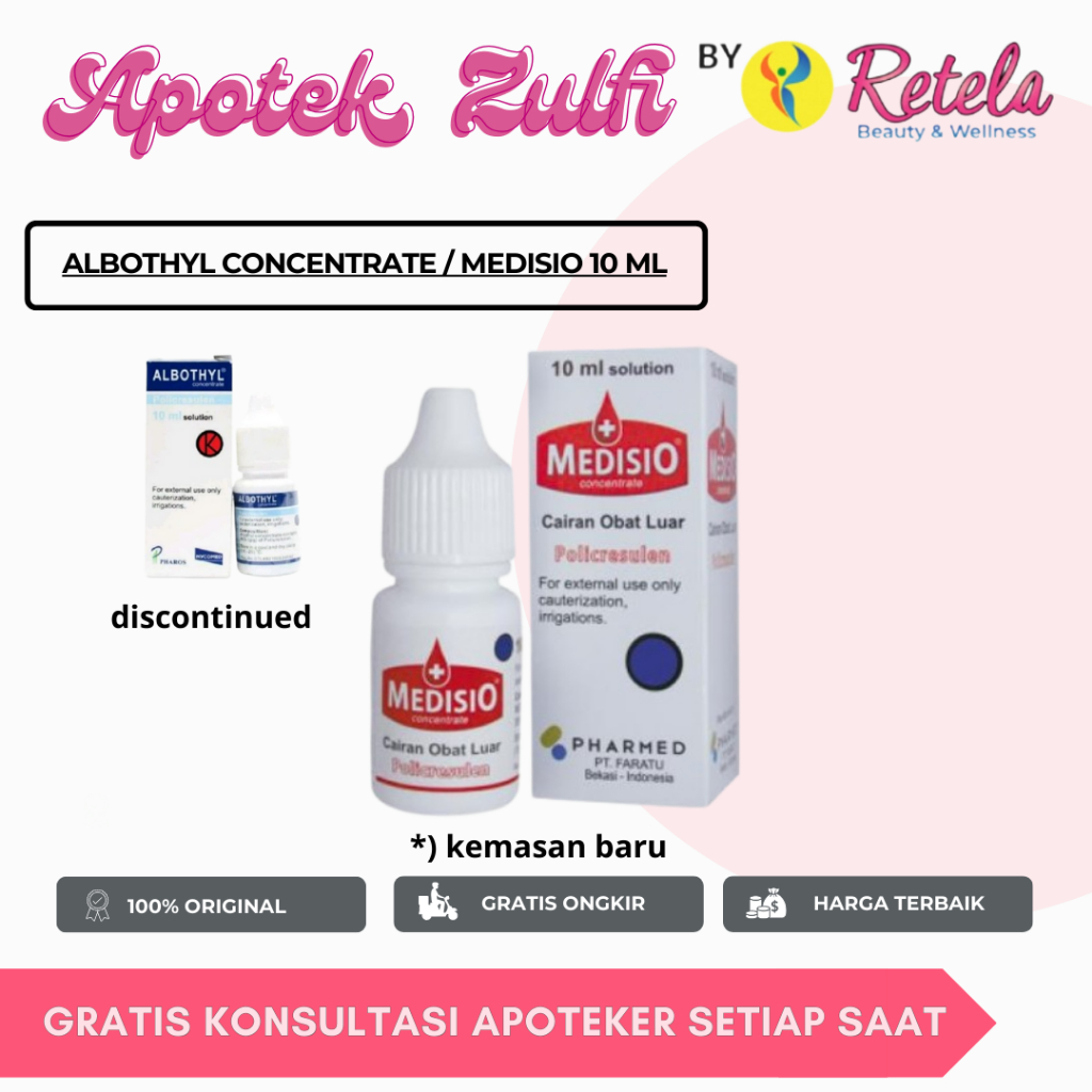 Jual ALBOTHYL CONCENTRATE/ KEMASAN BARU MENJADI MEDISIO10ML | Shopee ...