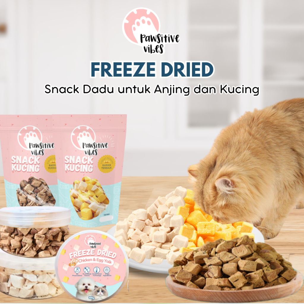 Jual Freeze Dried Chicken Cubes & Egg Yolk - Snack Dada Ayam dan Kuning ...
