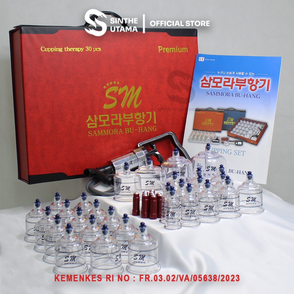 Jual Kop Angin Premium / Alat Bekam Sammora Korea isi 30 pcs Kop Bekam ...
