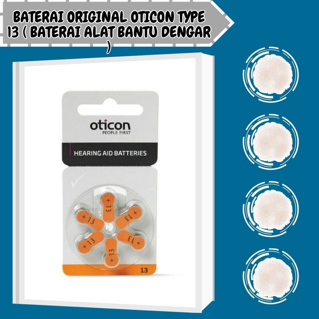 Jual Baterai ORIGINAL Oticon Type 13 ( Baterai Alat Bantu Dengar ) | Shopee Indonesia