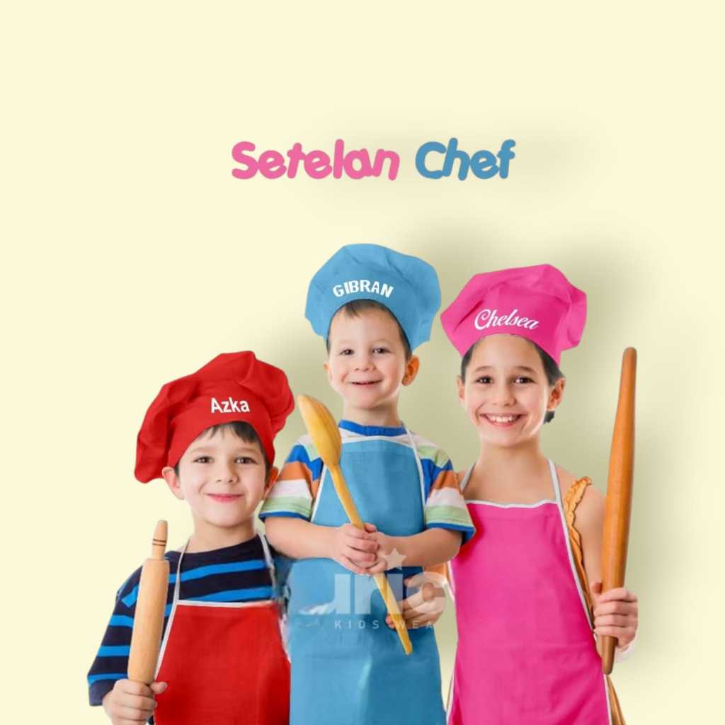 Jual Celemek Koki// Apron Satu Set Topi dan Celemek | Shopee Indonesia