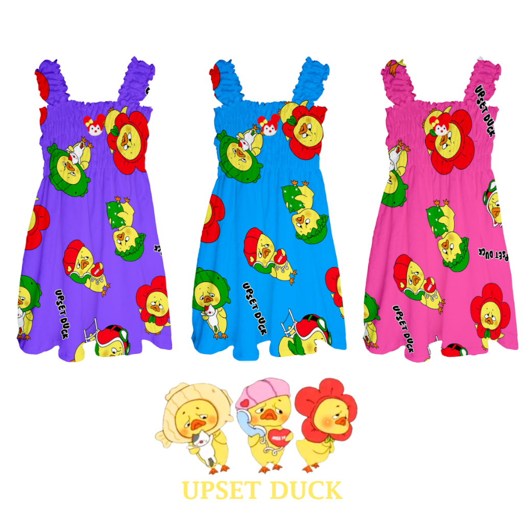 Jual Dress Anak UPSET DUCK 1 - 8 Tahun Model Singlet Printed / Daster ...