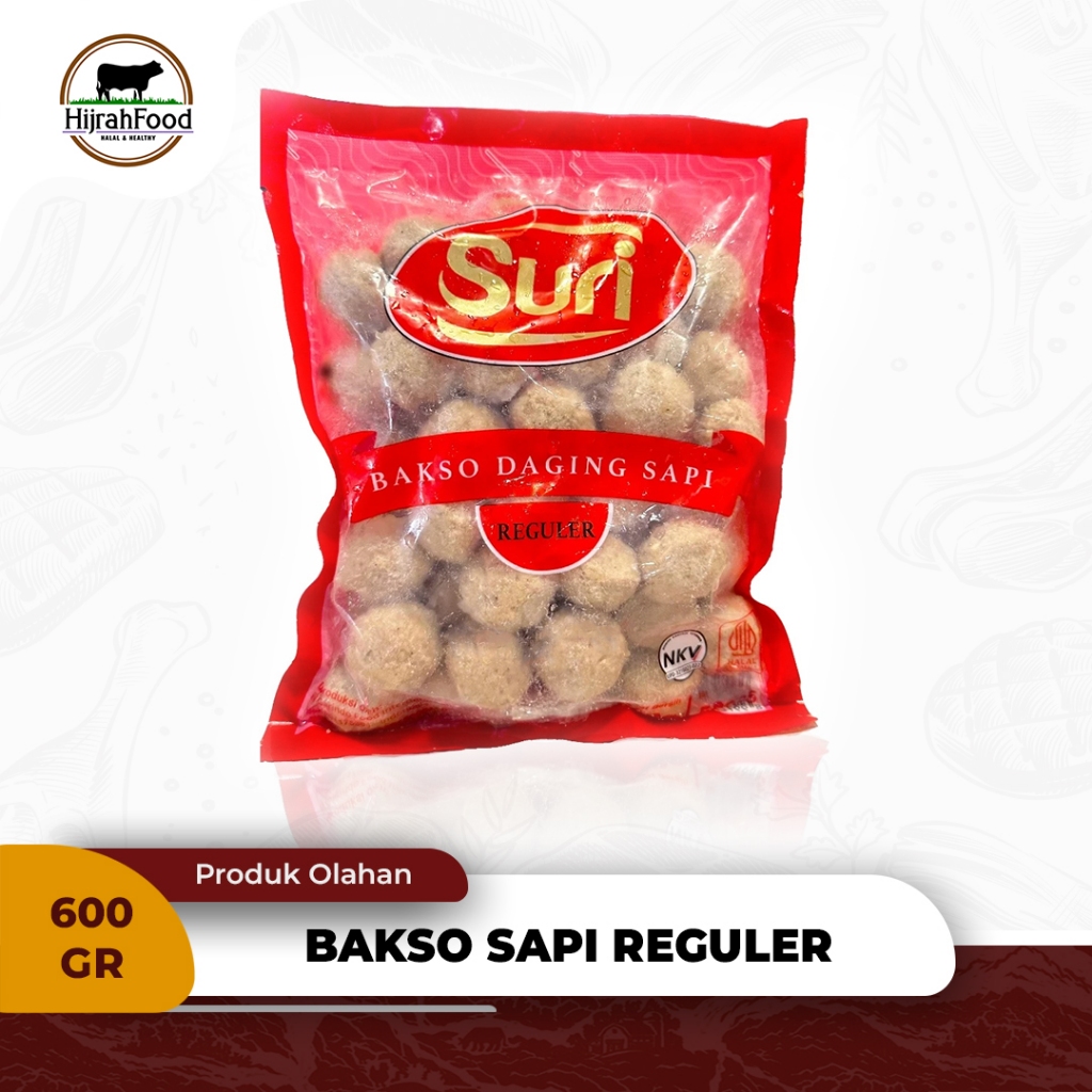 Jual Suri Bakso Sapi Reguler Praktis Baso isi 50pcs 600 gram Halal ...