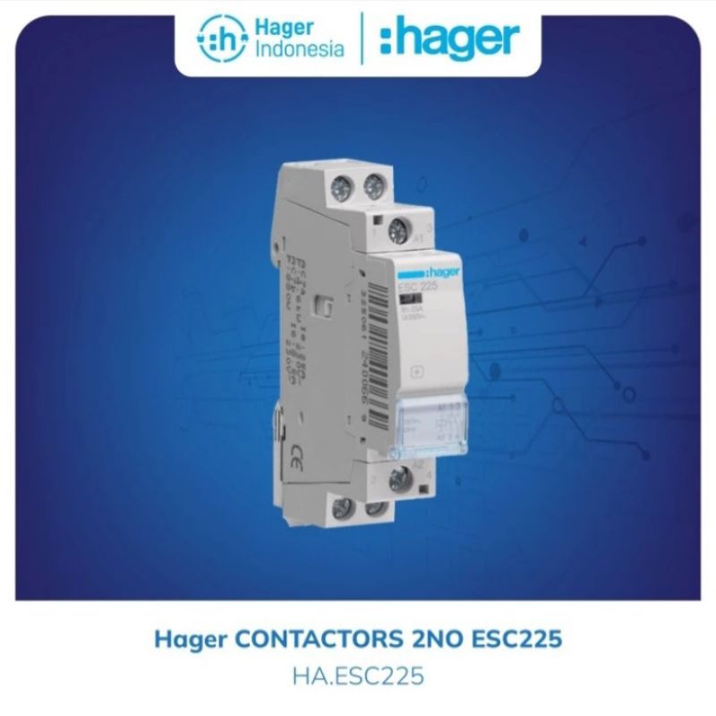 Jual HAGER Contactor ESC225 25A 25 Ampere 2NO AC1230VAC 50Hz ...