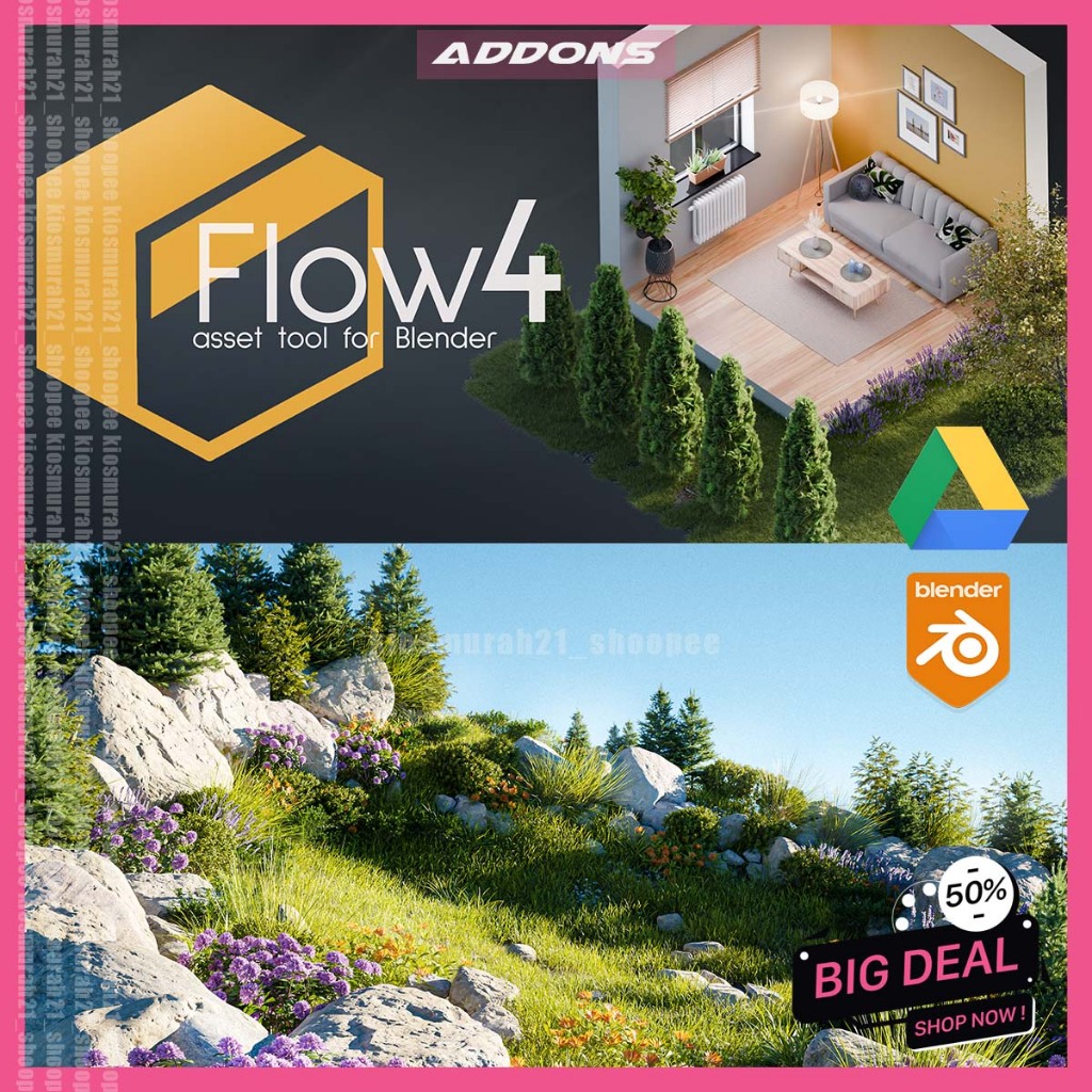 Jual Flow 4 3D Blender Flow4 addons Plugin Terbaru Blender 3D | Shopee Indonesia