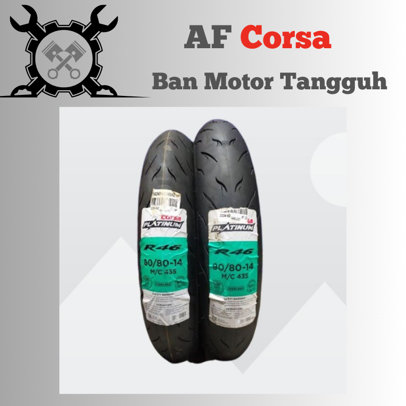 Jual Paket Sepasang Ban Corsa Platinum R46 80/80-14 dan 90/80-14 ...