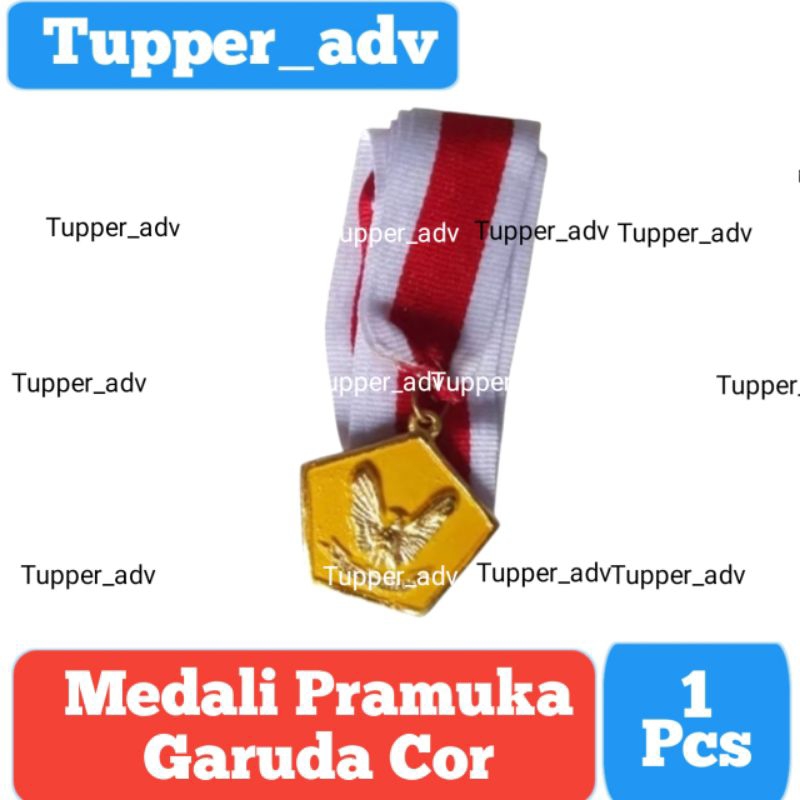 Jual Medali Garuda Pramuka Logam Cor Penegak (Kuning) / Kalung Medali ...