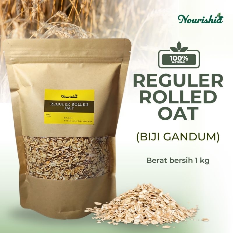 Jual Reguler Rolled Oat 1kg / Oatmeal / Biji Gandum 1kg | Shopee Indonesia