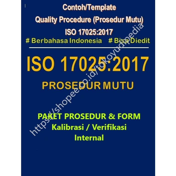 Jual Softcopy Paket Contoh/Template Prosedur dan Form Kalibrasi ...