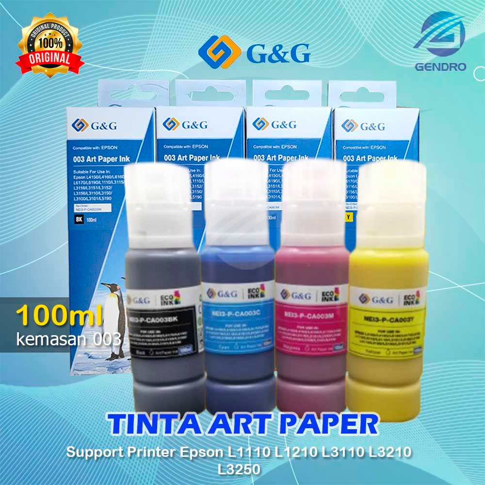 Jual Tinta 003 Art Paper G&G Original Innoprint Tinta Art Paper G&G ...