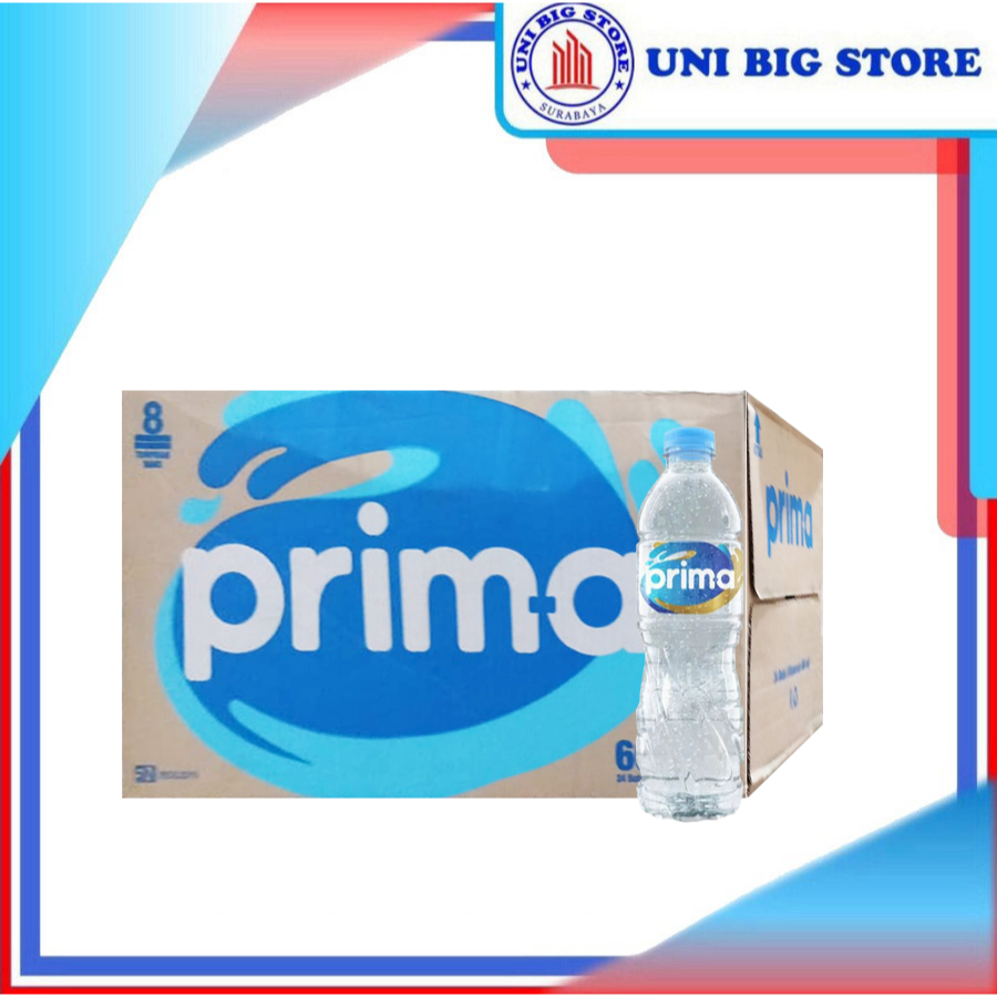 Jual PRIMA Air Mineral 600 ml x 24 pcs DUS Botol | Shopee Indonesia