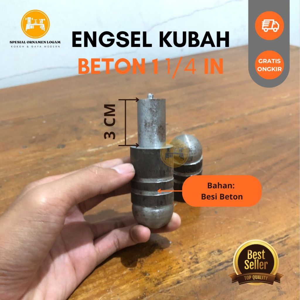 Jual engsel bubut beton kubah ukuran 1 1/4 Inch / engsel pagar | Shopee ...