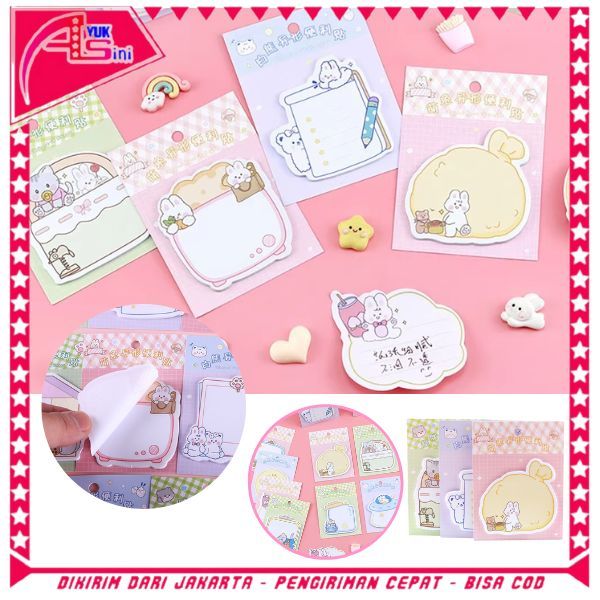 Jual AS Sticky Note Karakter Kartun Lucu Isi 20 Lembar Tempelan Kertas ...