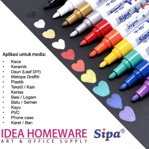 Jual Spidol Kain Permanen Fluorescent Ban Kayu Kaca Keramik Kertas ...