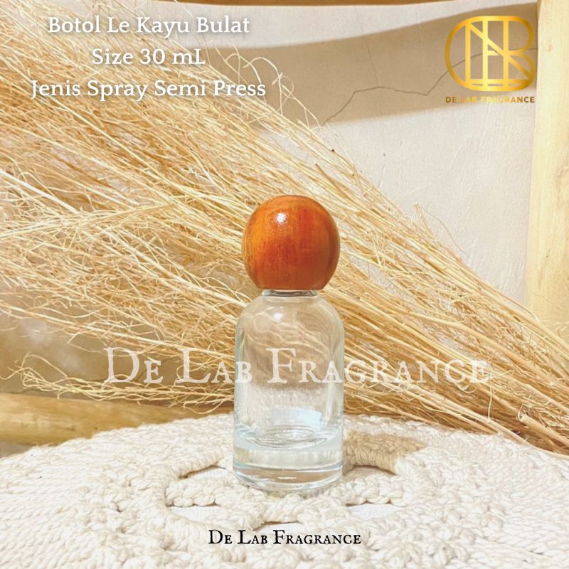 Jual botol parfum le labookayu tutup kayu bulat 30 ml semi press/ botol parfum el labo 35 ml ...
