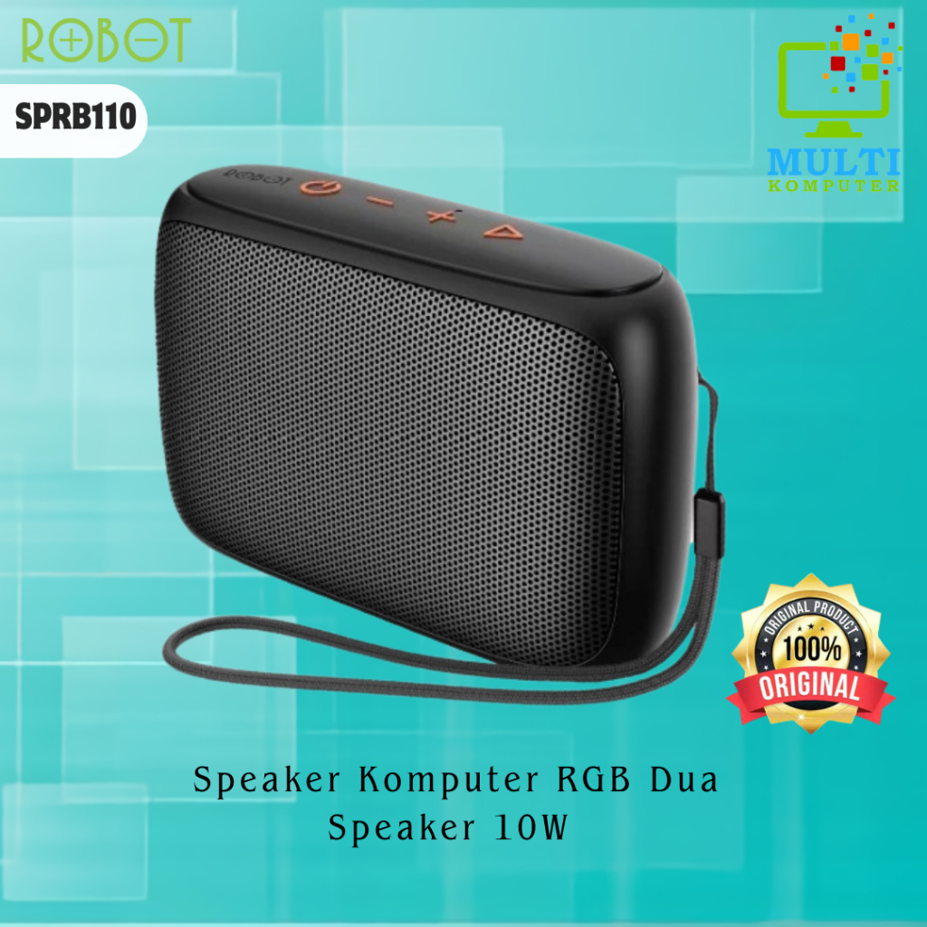 Jual ROBOT RB110 Speaker Bluetooth 5.0 Mini Portable Support Micro SD & USB | Shopee Indonesia