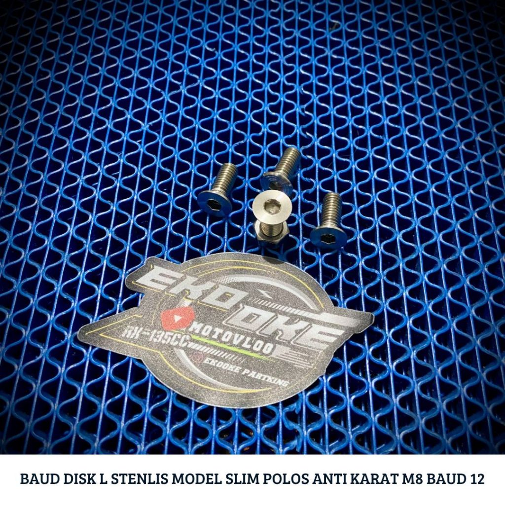 Jual BAUD DISK L STENLIS MODEL DATAR/SLIM ANTI KARAT M8 BAUD 12 ( 4PCS ...