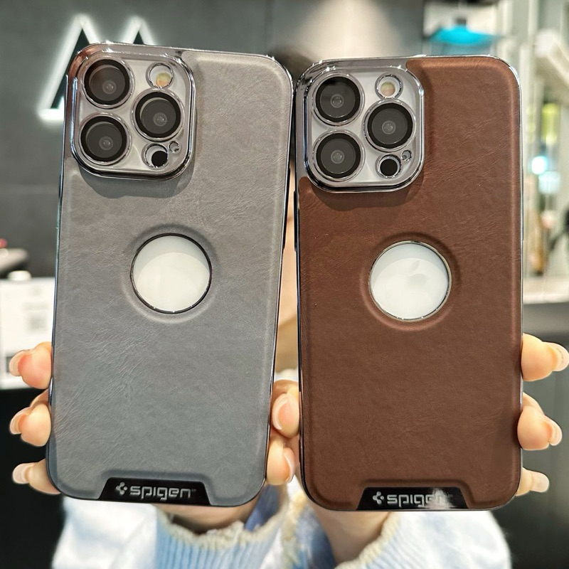 Jual [ spigen leather ] Case Spigen Casing Ponsel Kulit iphone / case ...