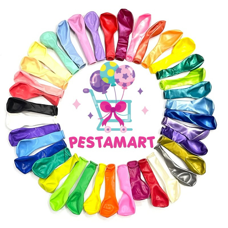 Jual Balon Metalik/Doff/Macaron 5inch Satuan ( 1Pcs ) | Shopee Indonesia