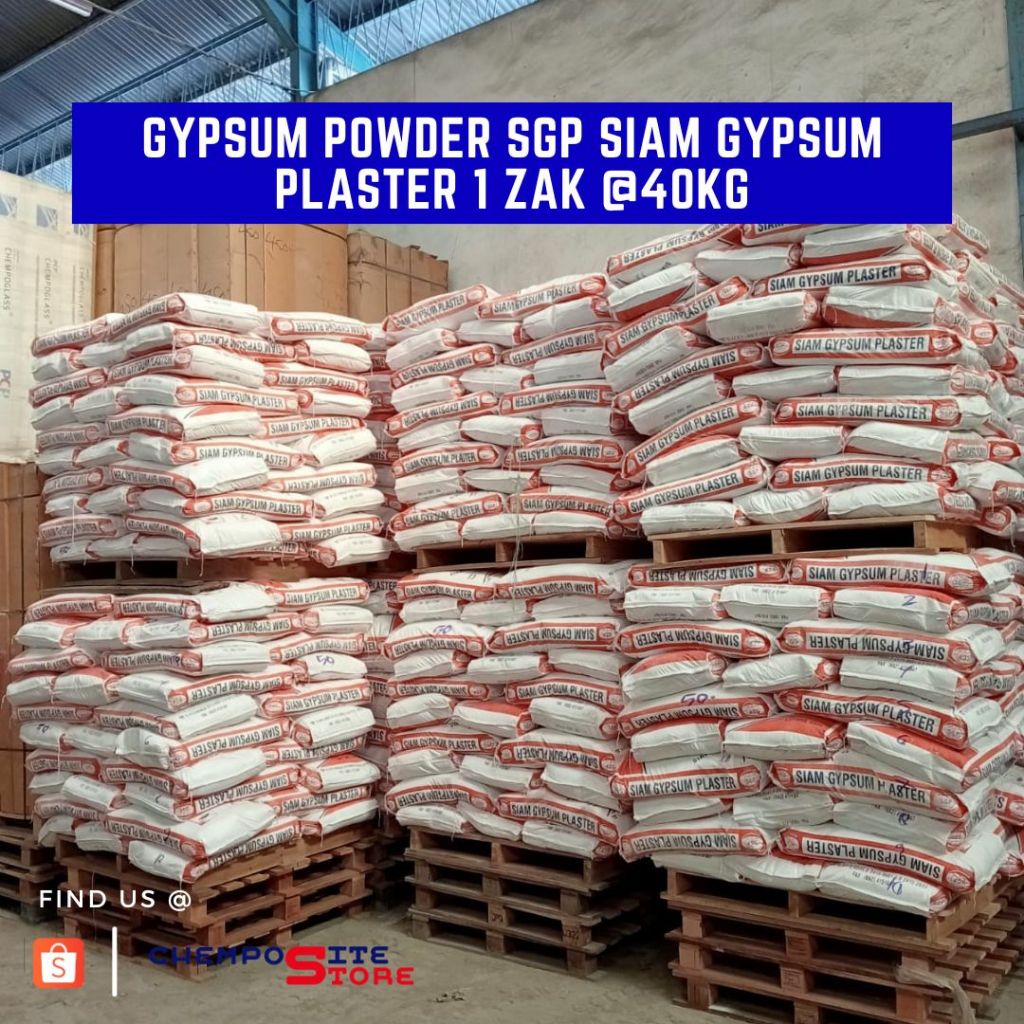 Jual Bubuk CASTING gipsum - gypsum powder SGP SIAM GYPSUM PLASTER 40KG ...