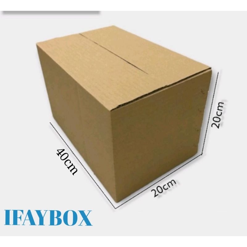 Jual Kardus box Ukuran 40x20x20 cm DOUBLE WALL POLOS | Shopee Indonesia