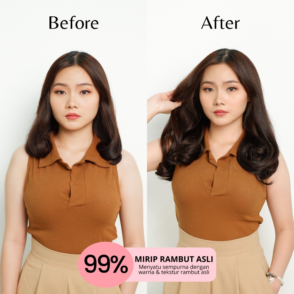 Jual SLS 40 – Hairclip rambut gelombang ujung panjang 40 cm - Sambungan ...