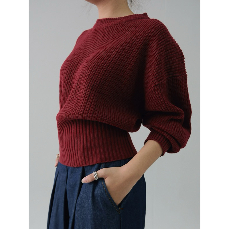 Jual PUFF IT UP - Issa Puffy Sleeve Sweater / Knit Sweater / Sweater ...