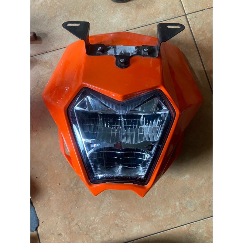 Jual headlamp klx sm 2024 set spedo digital sein beserta bracketnya ...