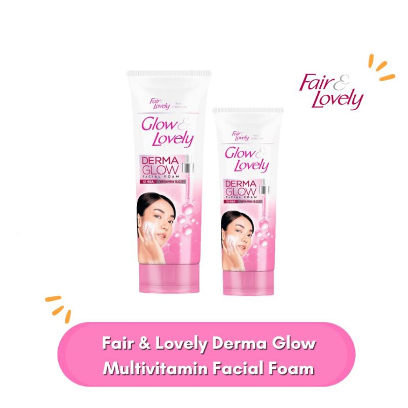 Jual Fair Glow & Lovely Dermaglow Multivitamin Facial Foam 50g 100g 50 ...