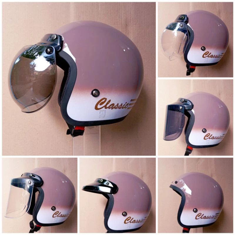 Jual (BISA COD) HELM BOGO DEWASA CLASSIK GRADASI MURAH FREE PACKING ...