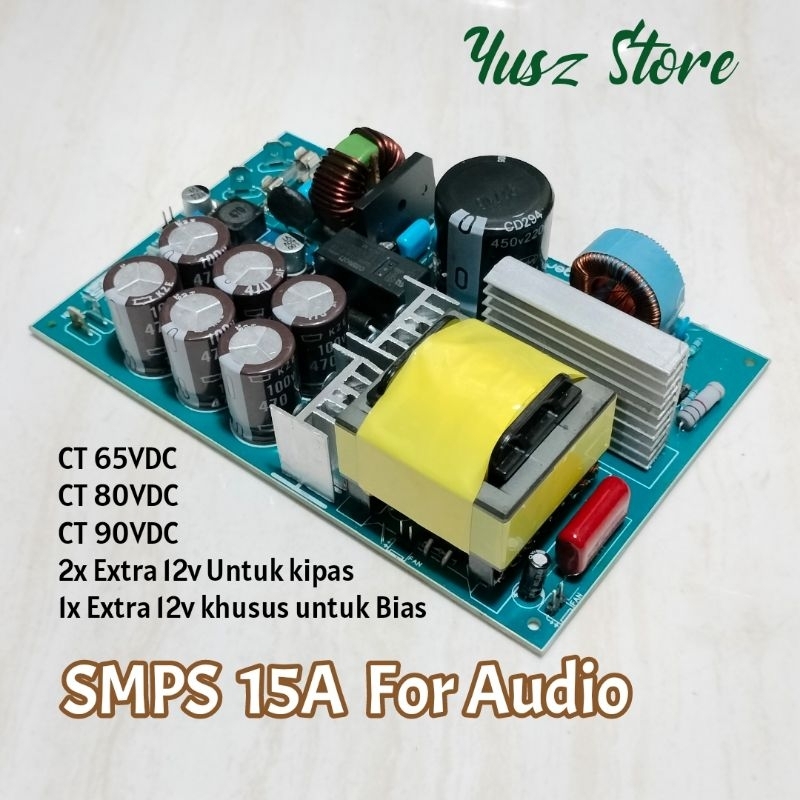 Jual SMPS 15a ct 80v 15 amper 65v, 90v for Audio Power supply unit ...