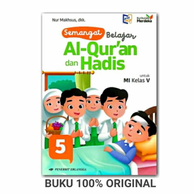 Jual Al Quran Dan Hadis Kelas 5 MI Kurikulum Merdeka Erlangga Original | Shopee Indonesia