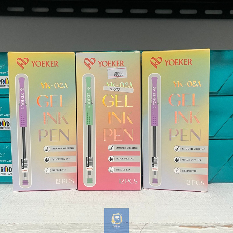 Jual PULPEN GEL YOEKER YK-08A 1 Pak (Isi 12Pcs) | Shopee Indonesia