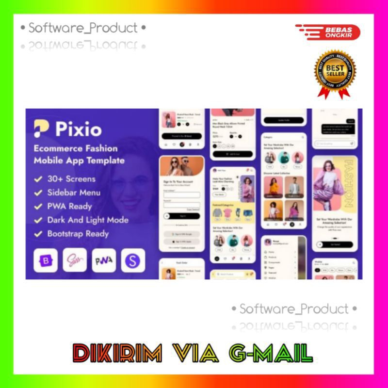 Jual Pixio - Ecommerce Fashion Mobile App Template ( Bootstrap + PWA ...